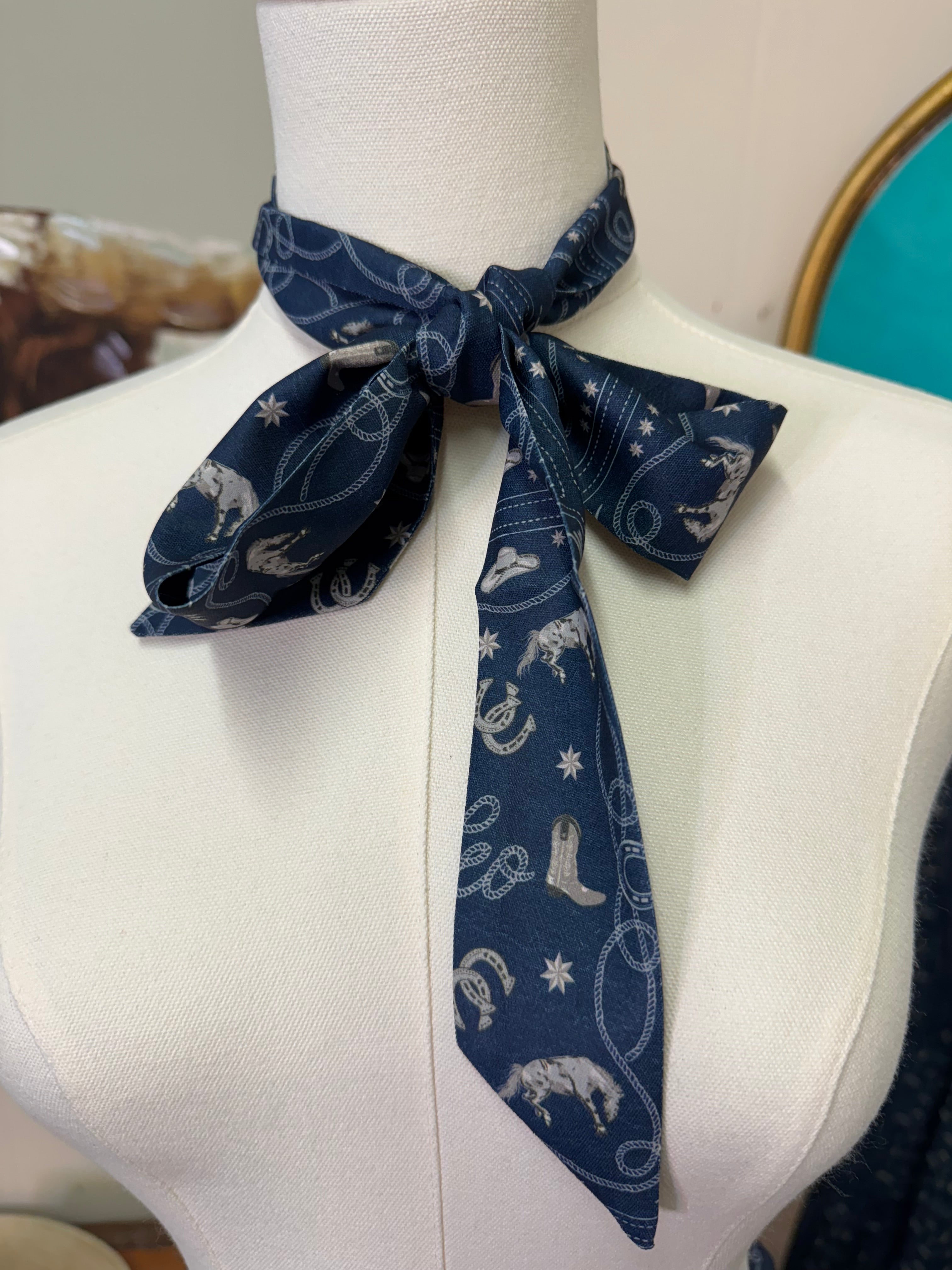 Rodeo bandana print twilly – Rockin A Wholesale